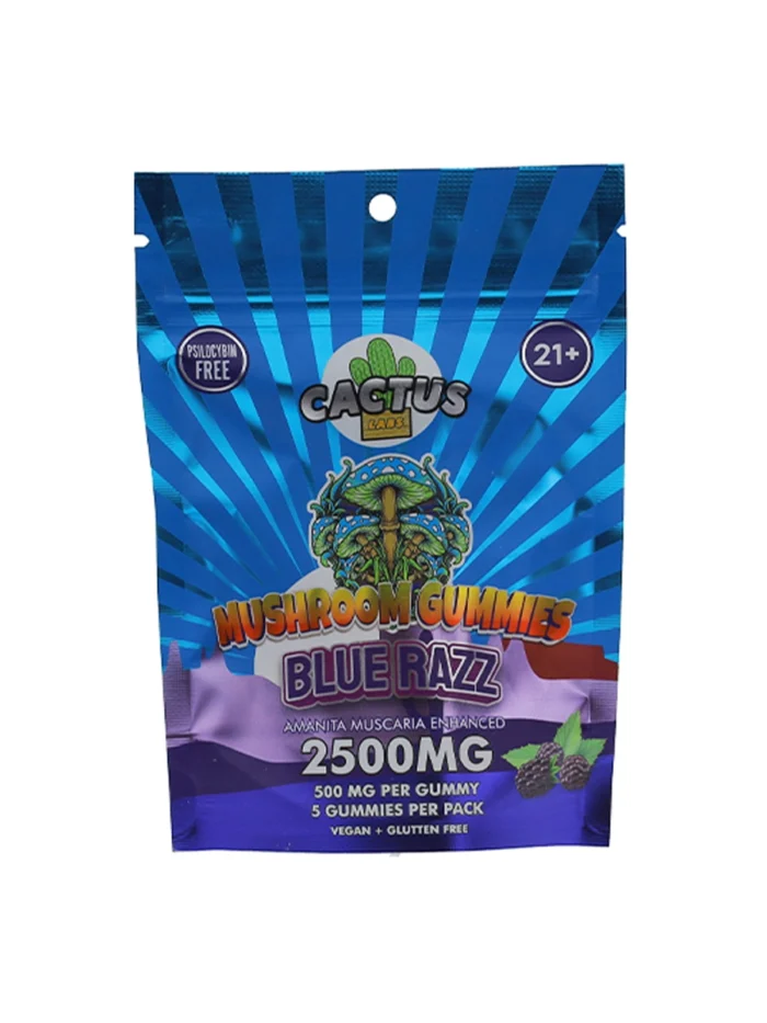 Blue Razz Cactus Labs Amanita Muscara Mushroom Gummies 2500mg ...