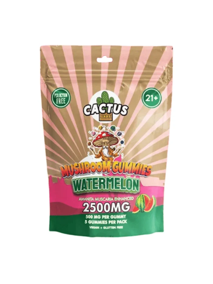 Watermelon Cactus Labs Amanita Muscara Mushroom Gummies 2500mg ...