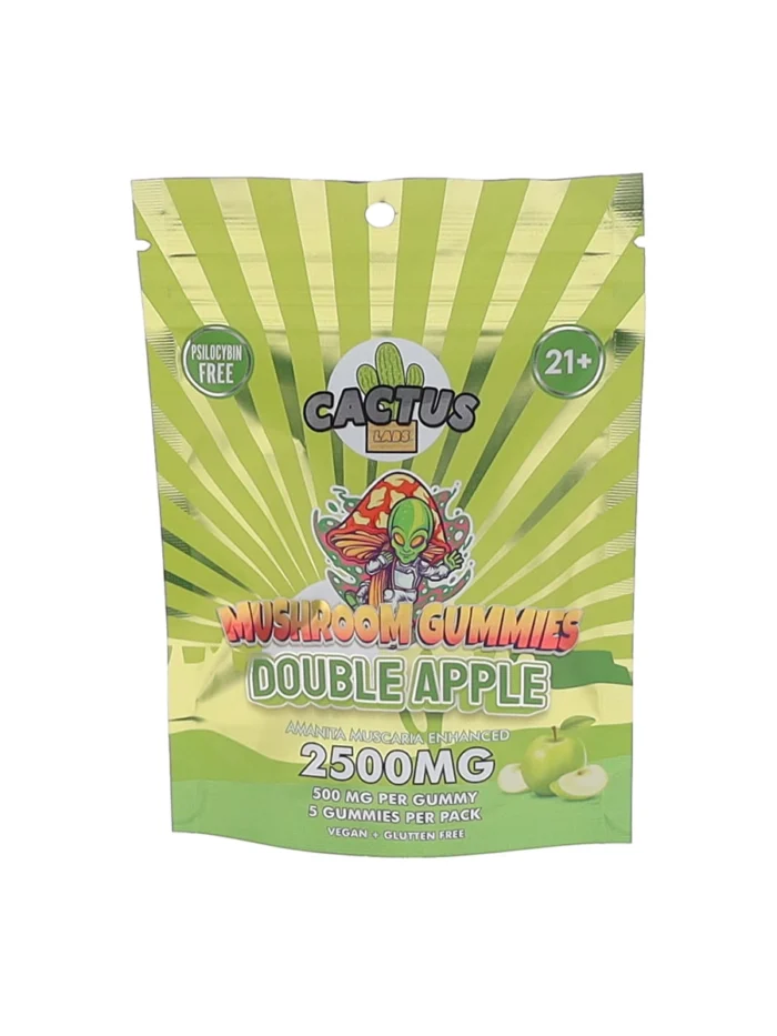 Double Apple Cactus Labs Amanita Muscara Mushroom Gummies 2500mg ...
