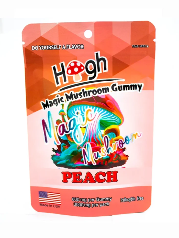 Peach High Magic Mushroom Gummies 3000mg - Official Moon Chocolate